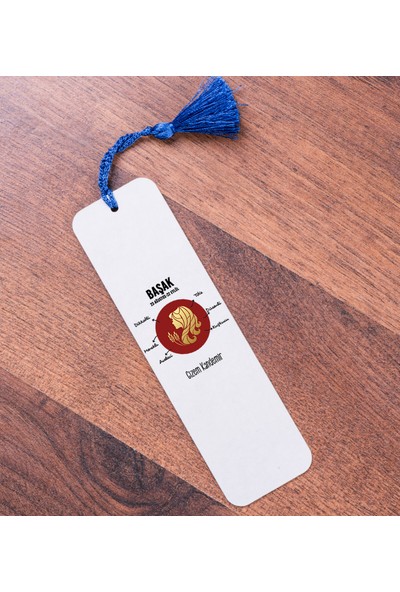 Hediye Dükkanı Kişiye Özel Başak Burcuna Hediye Kitap Ayracı