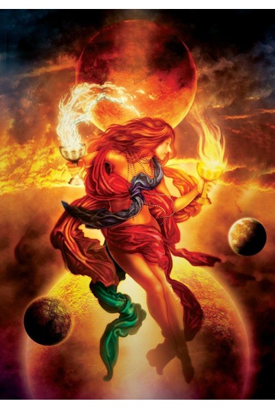 Art Puzzle Su ve Ateş 1000 Parça Yapılmış Puzzle