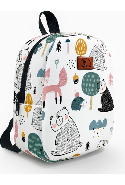 Alpacca Şaşkın Ayılar Tam Desen Çocuk ve Bebek Sırt Çantası