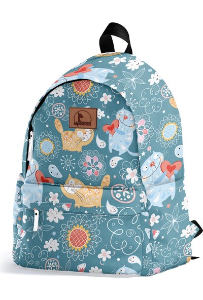 Alpacca Şirin Mavili Kedi Okul Çantası