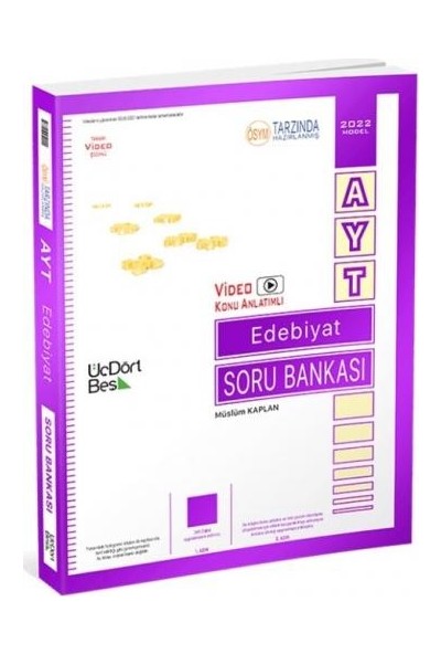Üçdörtbeş Yayınları 2022 AYT Edebiyat Soru Bankası Üçdörtbeş Yayınları 2022 AYT Edebiyat Soru Bankası