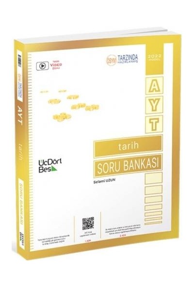 Üçdörtbeş Yayınları 2022 AYT Tarih Soru Bankası Üçdörtbeş Yayınları 2022 AYT Tarih Soru Bankası