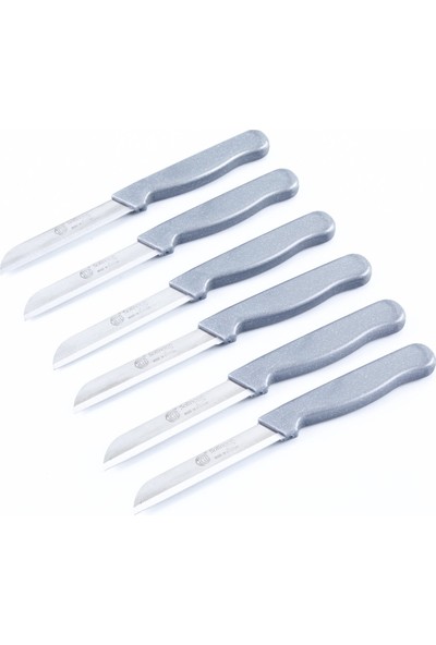 Solingen Meyve Sebze Bıçağı 6 Adet Simli Desen Sapı Delikli (1.kalite,tırtıklı) Solingen Meyve Sebze Bıçağı 6 Adet Simli Desen Sapı Delikli (1.kalite,tırtıklı)
