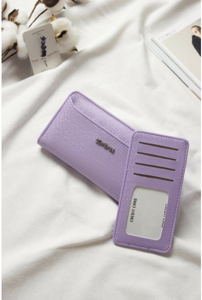 Loventa Kadın Ekstra Kartlıklı Lila Cüzdan Marla