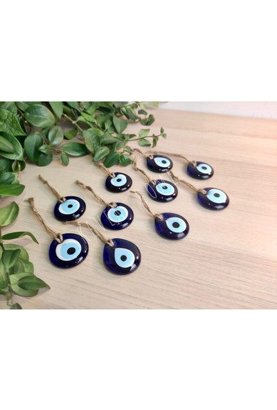 Lira 10 Adet - Cam Nazar Boncuğu - 4cm Delikli Dekoratif Nazar Boncuğu - Hazır Süslemelik Nazar Boncuğu Lira 10 Adet - Cam Nazar Boncuğu - 4cm Delikli Dekoratif Nazar Boncuğu - Hazır Süslemelik Nazar Boncuğu