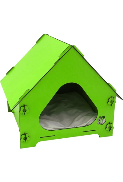 Essa Lazer Kedi Evi Ahşap Dekoratif Kedi Kulübesi Barınak Yuva Kedi Yatağı Yeşil Essa Lazer Kedi Evi Ahşap Dekoratif Kedi Kulübesi Barınak Yuva Kedi Yatağı Yeşil