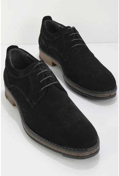 Siyah Süet Erkek Oxford Ayakkabı