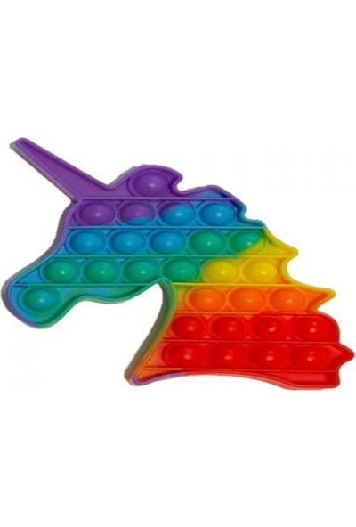 Popitson Pop It Fidget Push It Bubble Renkli Unıcorn Popit