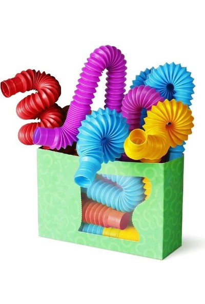 Okfis Pop Tubes Eğitici Stres Giderici Oyuncak Esnek Tüp 19CM Okfis Pop Tubes Eğitici Stres Giderici Oyuncak Esnek Tüp 19CM
