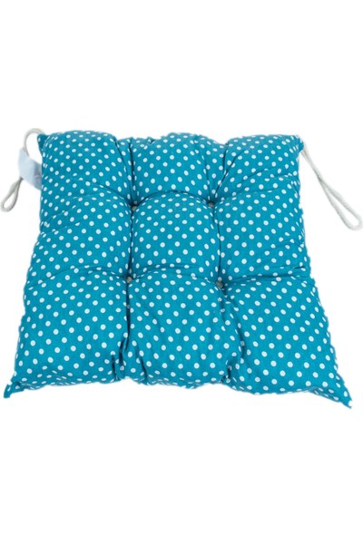 Miabella Home 4 Adet Puantiyeli Beyaz Nokta Desenli Pofuduk Sandalye Minderi 4 ' Li Miabella Home 4 Adet Puantiyeli Beyaz Nokta Desenli Pofuduk Sandalye Minderi 4 ' Li