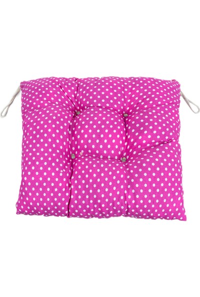 Miabella Home 4 Adet Puantiyeli Beyaz Nokta Desenli Pofuduk Sandalye Minderi 4 ' Li Miabella Home 4 Adet Puantiyeli Beyaz Nokta Desenli Pofuduk Sandalye Minderi 4 ' Li