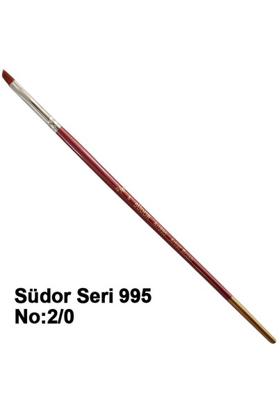 Südor Seri 995 Yan Kesik Yağlı Boya Akrilik Boya Fırçası No 2/0 Südor Seri 995 Yan Kesik Yağlı Boya Akrilik Boya Fırçası No 2/0
