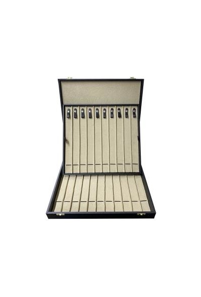 kutuveaksesuar Tesbih Kutusu 21'li Çift Katlı Siyah