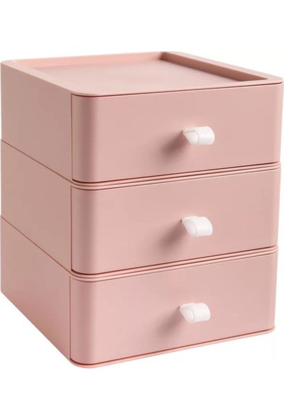 Masho Trend Pudra Pembe 3 Katlı Raf Düzenleyici - Organizer - Çok Amaçlı Çekmece - Takı Aksesuar Masho Trend Pudra Pembe 3 Katlı Raf Düzenleyici - Organizer - Çok Amaçlı Çekmece - Takı Aksesuar