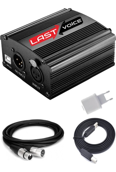 Lastvoice Ph-1000 +48V Phantom Power Ses Kartı (Usb ve XLR Kablo + Adaptör) Lastvoice Ph-1000 +48V Phantom Power Ses Kartı (Usb ve XLR Kablo + Adaptör)