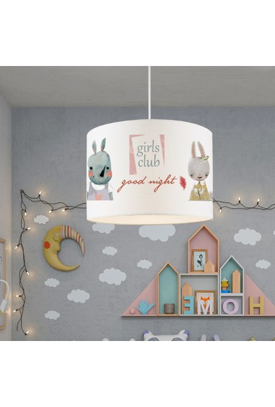 Homing Kids Kumaş Baskılı Çocuk Odası Avize 28'lik