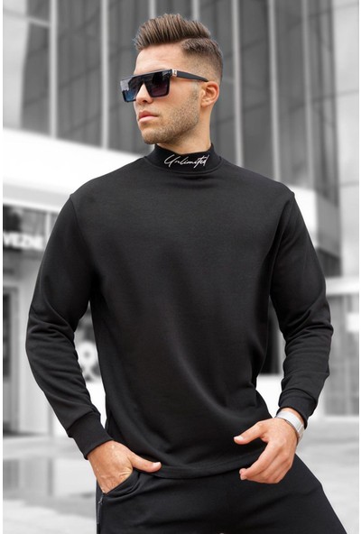 Madmext Siyah Erkek Sweatshirt 5329
