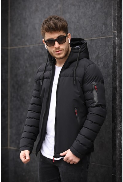 Helen Goods Erkek Siyah Kırmızı Mont