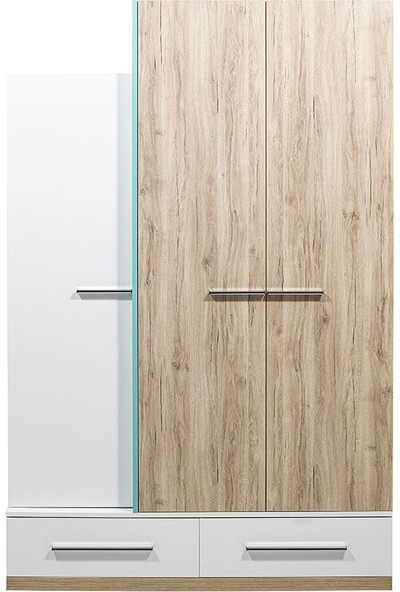 Rengarenk Born Blue 3 Kapaklı Dolap