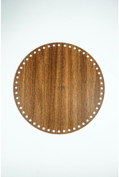 İplika Yuvarlak Ahşap Örgü Tepsi Tabanı