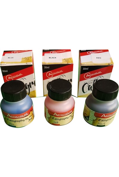 Artscholar Kaligrafi Mürekkebi 30 ml 3'lü Artscholar Kaligrafi Mürekkebi 30 ml 3'lü