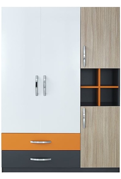 Ünüvar Konsept Maskot 3 Kapaklı Dolap