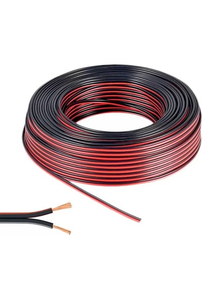 Alkan Kablo 2 x 0.75 mm Bitişik Yassı Kordon Hoparlör Kablosu Tam Bakır H03VH-H Siyah Renk 6 Metre Alkan Kablo 2 x 0.75 mm Bitişik Yassı Kordon Hoparlör Kablosu Tam Bakır H03VH-H Siyah Renk 6 Metre