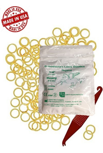 Myetc Diş Teli Lastiği (Takma Aparatı Hediyeli) - Ağız Içi Lastik 1/4 Heavy 6,5oz 6.4mm 100 Adet Myetc Diş Teli Lastiği (Takma Aparatı Hediyeli) - Ağız Içi Lastik 1/4 Heavy 6,5oz 6.4mm 100 Adet