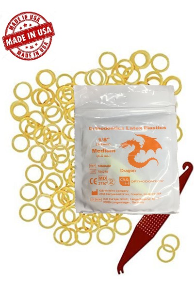 Myetc Diş Teli Lastiği (Takma Aparatı Hediyeli) - Ağız Içi Lastik 1/8 Medium 4,5oz 3.2mm 100 Adet Myetc Diş Teli Lastiği (Takma Aparatı Hediyeli) - Ağız Içi Lastik 1/8 Medium 4,5oz 3.2mm 100 Adet