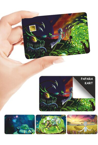 Marsilya Rick And Morty Papara Kart Kaplama Sticker 4 Adet Marsilya Rick And Morty Papara Kart Kaplama Sticker 4 Adet
