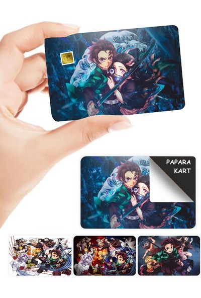 Marsilya Kimetsu Papara Kart Kaplama Sticker 4 Adet Marsilya Kimetsu Papara Kart Kaplama Sticker 4 Adet