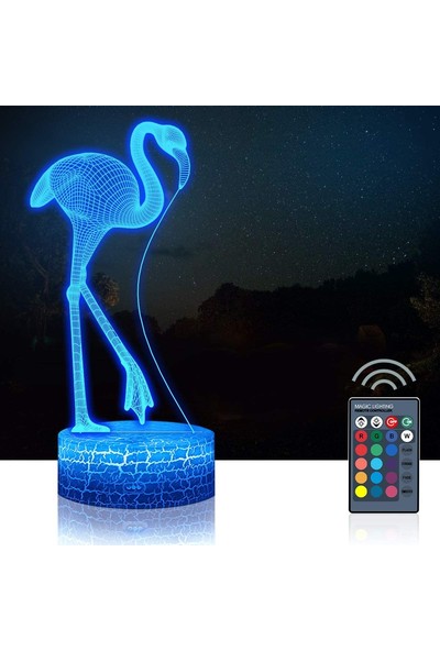 Alışveriş Pratik 3D Işıklı Flamingo Gece Lambası Kumandalı Dekoratif Alışveriş Pratik 3D Işıklı Flamingo Gece Lambası Kumandalı Dekoratif