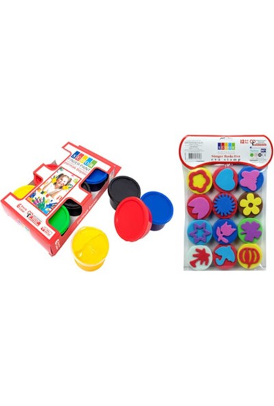 AnkaArt Parmak Boyası ve Sünger Eva Baskı Seti AnkaArt Parmak Boyası ve Sünger Eva Baskı Seti