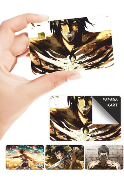 Marsilya Eren Jaeger Papara Kart Kaplama Sticker 4 Adet Marsilya Eren Jaeger Papara Kart Kaplama Sticker 4 Adet