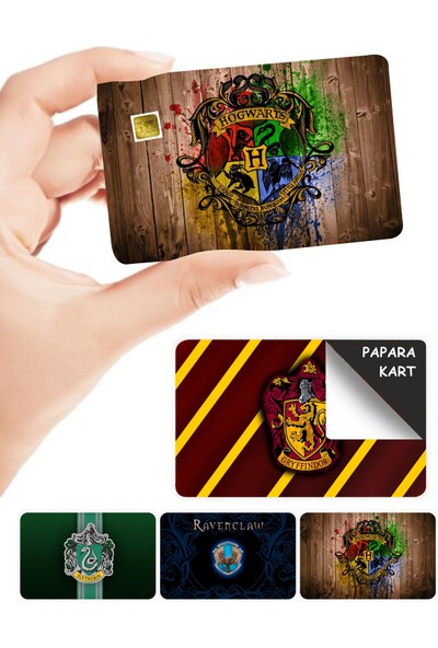 Marsilya Harry Potter Okul Amblemleri Papara Kart Kaplama Sticker 4 Adet Marsilya Harry Potter Okul Amblemleri Papara Kart Kaplama Sticker 4 Adet