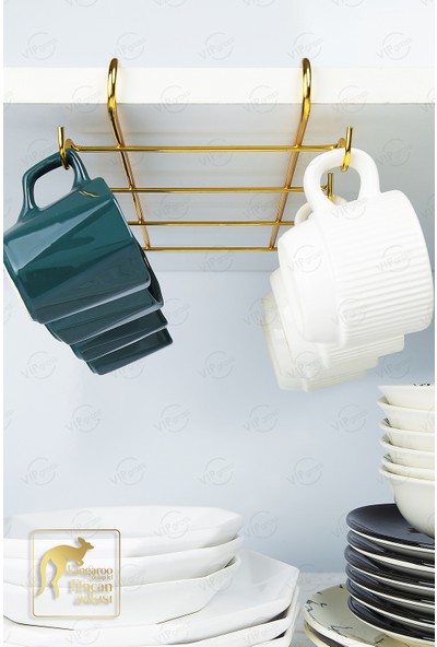 Vip Gross Gold 8 Kancalı Portatif Bardak Fincan Askılığı