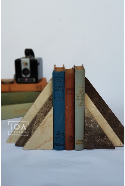 ioadesign Bilge Mermer Kitap Destekleri - Kitap Tutucu (2'li Set) ioadesign Bilge Mermer Kitap Destekleri - Kitap Tutucu (2'li Set)