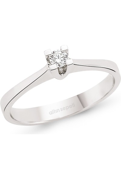 Altın Sepeti Altınsepeti Tektaş Pırlanta Yüzük 0,10 Ct