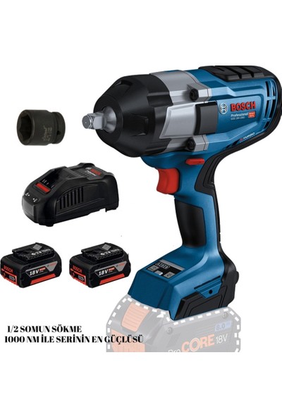 Bosch Professional Gds 18V-1000 Çift Akülü Darbeli Somun Sıkma Makinesi Bosch Professional Gds 18V-1000 Çift Akülü Darbeli Somun Sıkma Makinesi