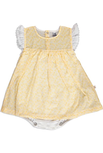 Babyz Yaz Kız Bebek Yaka Detaylı Baskılı Dokuma Poplin Kısa Kol Bisiklet Yaka Elbise Body Babyz Yaz Kız Bebek Yaka Detaylı Baskılı Dokuma Poplin Kısa Kol Bisiklet Yaka Elbise Body