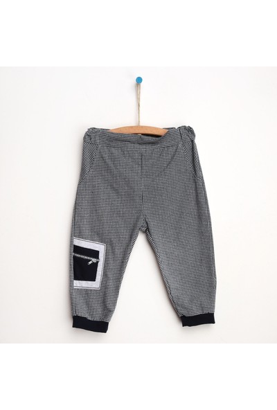 Babyz Minikareli Pamuklu Ribanalı Tek Pantolon