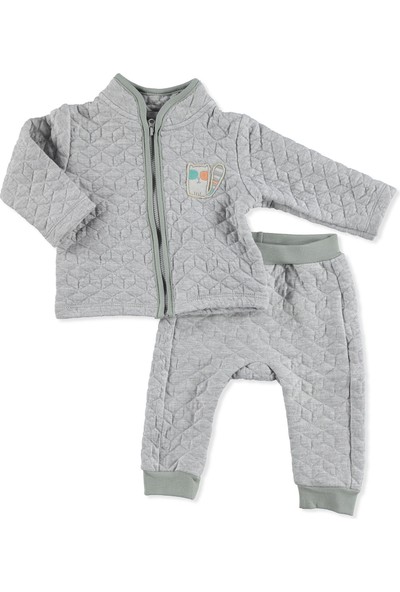 Cassiope Zikzak Polyester Uzun Kol Patiksiz Hakim Yaka 2'li Eşofman Takımı