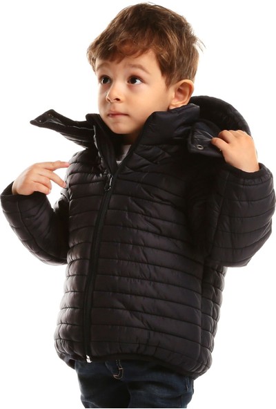 Hello Baby Kış Erkek Bebek Basic Kapüşonlu Mont