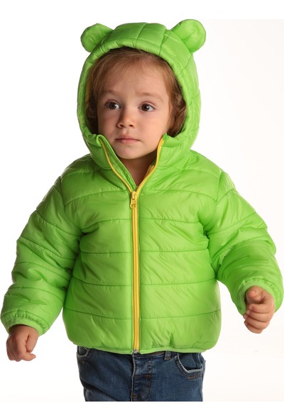 Hello Baby Kış Erkek Bebek Basic Kulaklı Kapüşonlu Mont