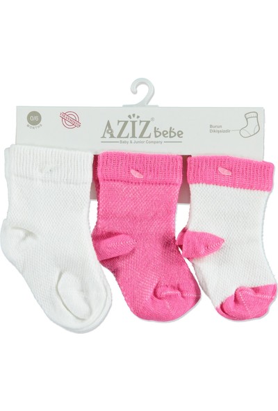 Aziz Bebe Pamuklu 3lü Bebek Çorap