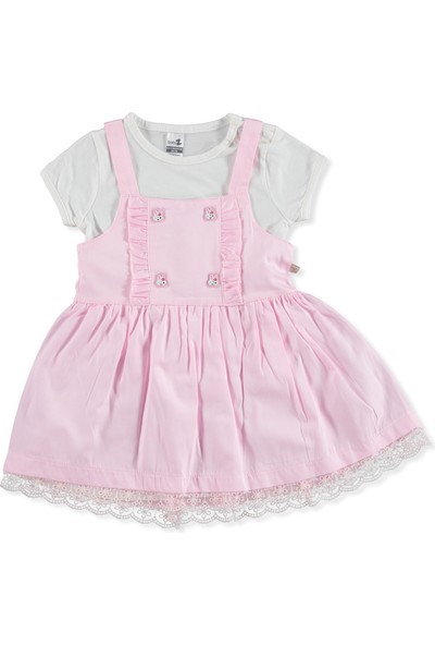 Babyz Bebek Tavşan Düğmeli Elbise-Sweatshirt