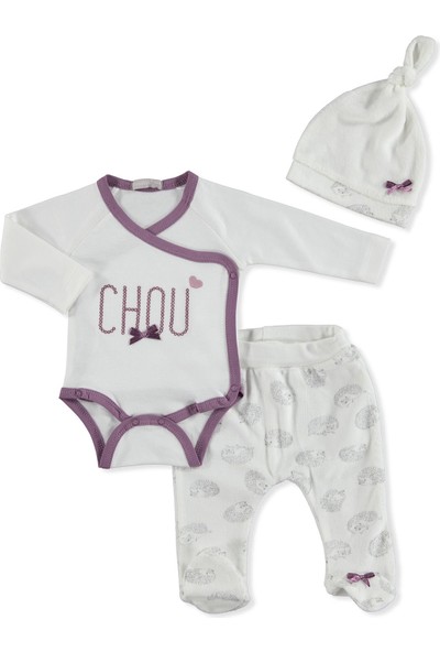 Cassiope Kirpi Kadife Zıbınbody-Şapka-Patikli Alt