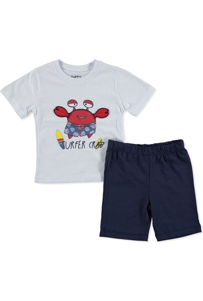 Tuffy Erkek Bebek Sörfçü Yengeç 2'li Tshirt-Şort Takım Tuffy Erkek Bebek Sörfçü Yengeç 2'li Tshirt-Şort Takım