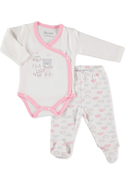 Bambaki Bebek Ayı Kardeş Zıbın Body-Patikli Alt