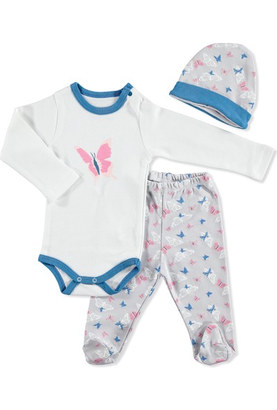 Bambaki Kelebekli Body-Patikli Alt-Şapka